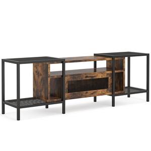 Tribesigns Tarik 78.7 in. Rustic Brown TV Stand Fits TV's up to 85 in ...