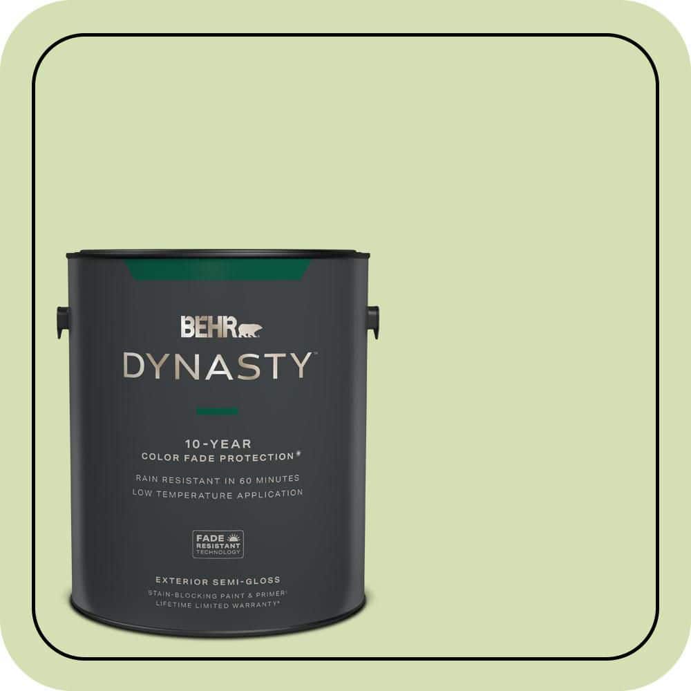 BEHR DYNASTY 1 gal. #420C-3 Celery Bunch Semi-Gloss Exterior Stain ...