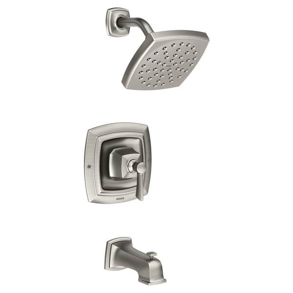 MOEN Conway Single Handle 1-Spray Tub and Shower Faucet 1.75 GPM with Valve in. Spot Resist ...