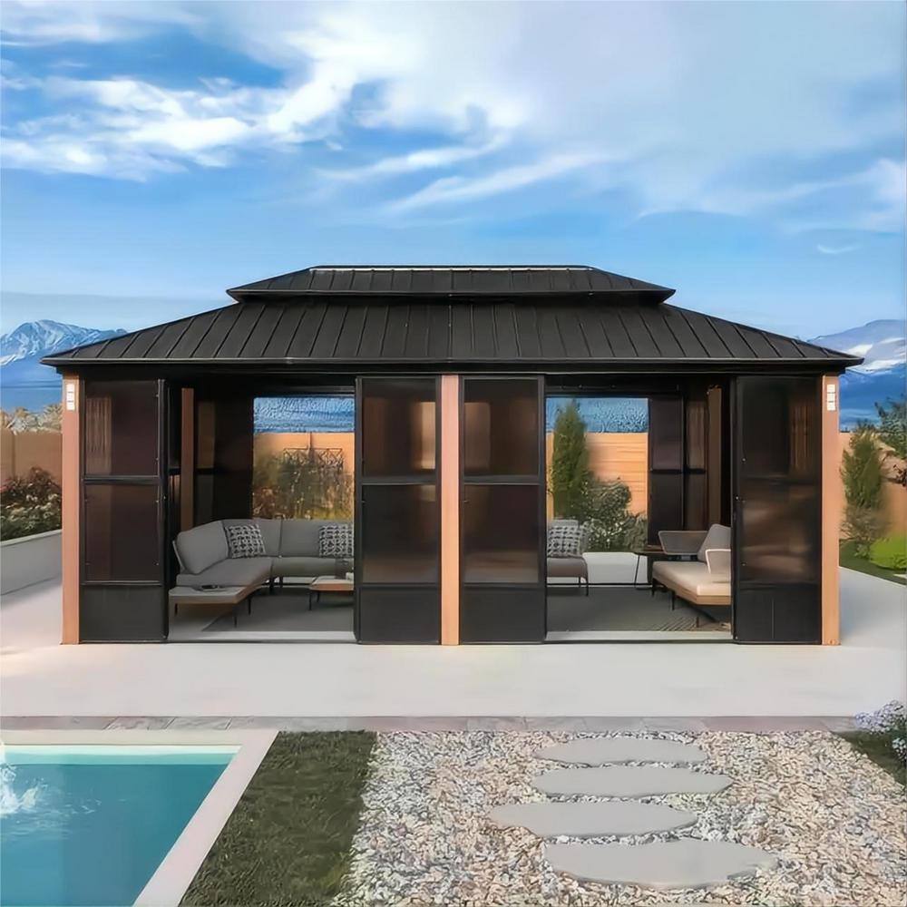 Have a question about PURPLE LEAF 12 ft. x 20 ft. Patio Hardtop Gazebo ...