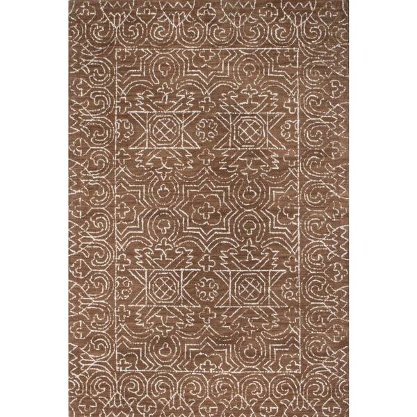 BASHIAN Venezia Cinnamon 5 ft. x 8 ft. (5 ft. x 7 ft. 6 in.) Geometric ...