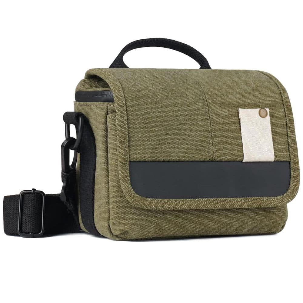 Lukyamzn Camera Shoulder Bag Waterproof Canvas Compact Messenger Bag in ...