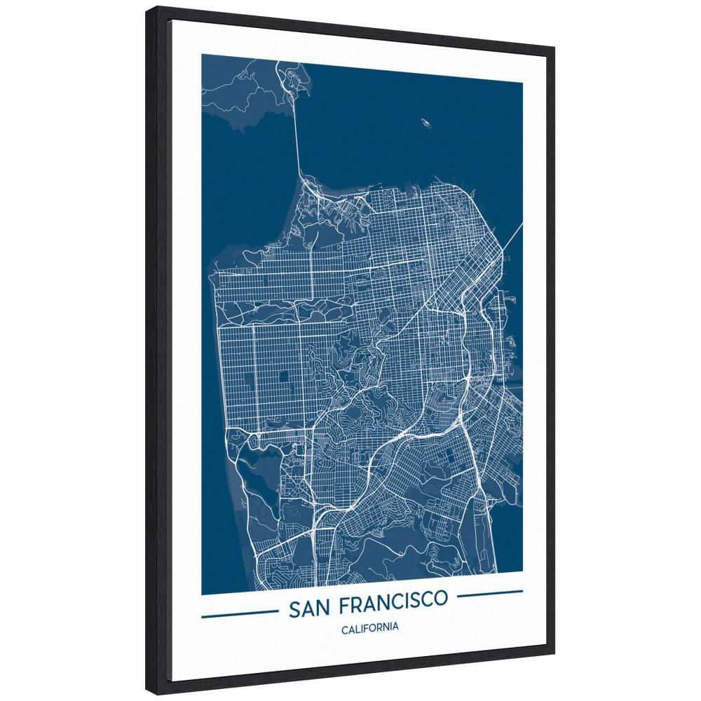 Kate and Laurel Sylvie "San Francisco Map Regal Blue" by Jake Goossen ...