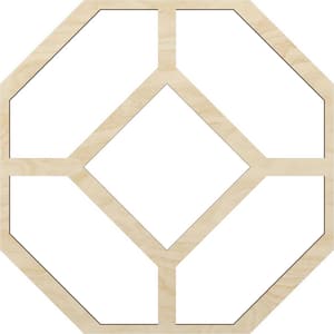 Ekena Millwork 33 in. W x 33 in. H x-3/8 in. T Small Laird Decorative ...