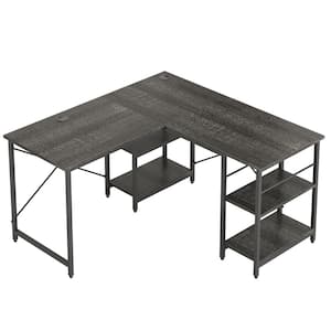 Bestier 55.1 in. Carbon Fiber L-Shaped Computer Desk D464Y-GAMD - The ...