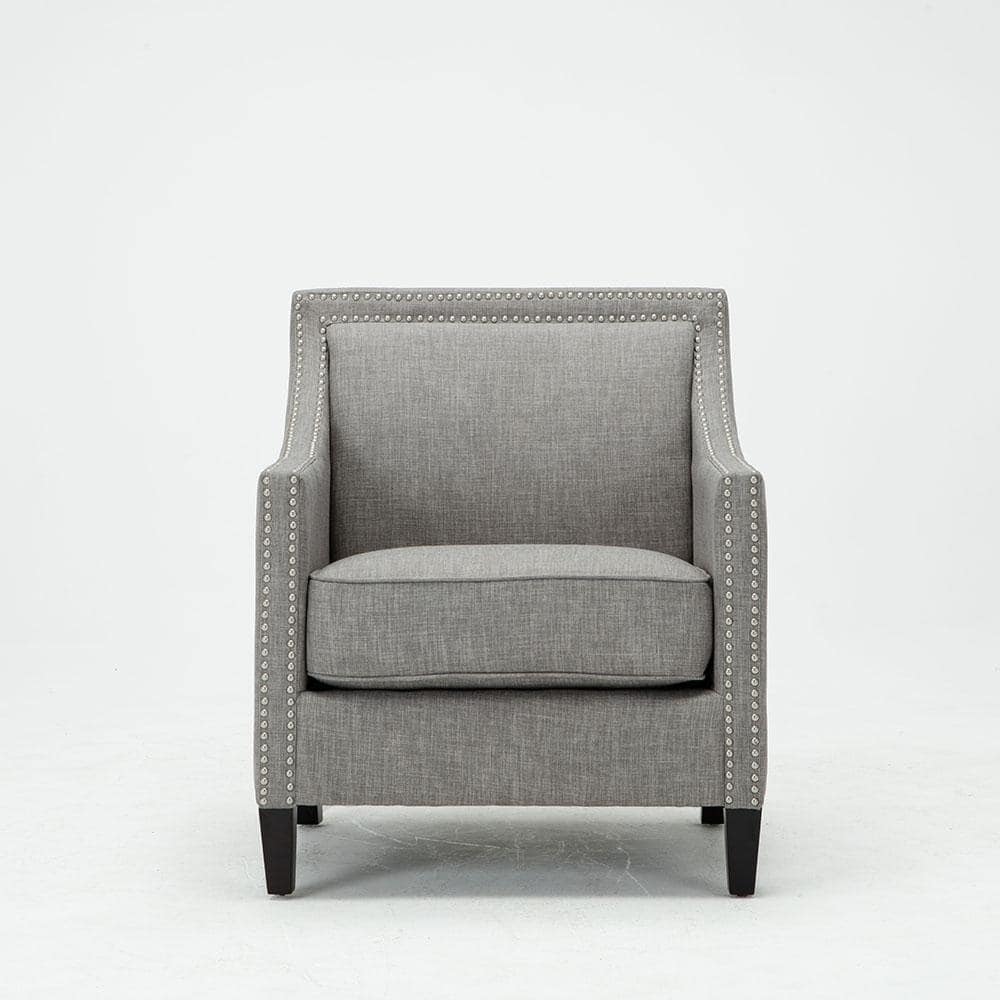 Taslo Gray Polyester Accent Chair 8018-35 - The Home Depot