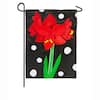 Evergreen 18 in. x 12.5 in. Polka Dot Amaryllis Garden Applique Flag ...