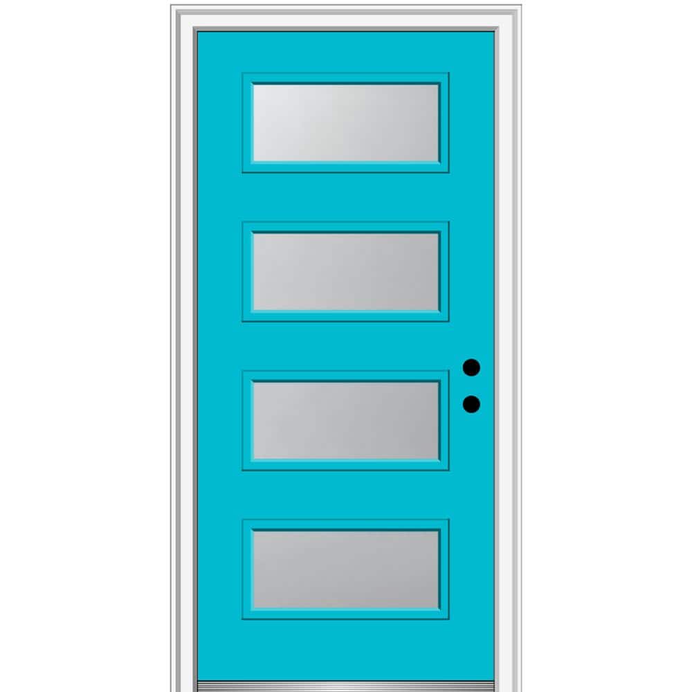 MMI Door 36 In X 80 In Celeste Left Hand Inswing 4 Lite Frosted Glass mmi-door-36-in-x-80-in-celeste-left-hand-inswing-4-lite-frosted-glass