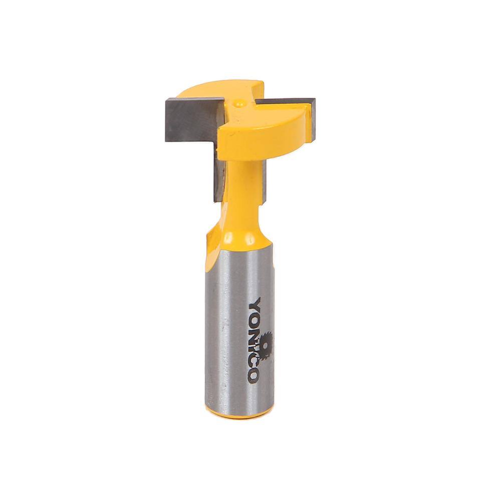 Yonico 1-1/6 in. Dia x 1/2 in. T Carbide Slot Shank Tipped Router Bit ...