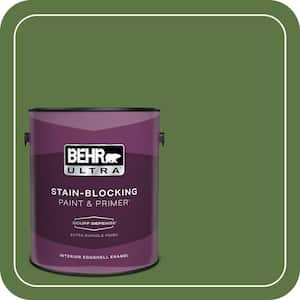 BEHR ULTRA 5 gal. #420D-7 Dill Pickle Satin Enamel Exterior Paint ...