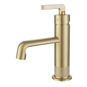 FLG Single Handle Single Hole Bathroom Faucet Modern Deck Mounted Brass ...