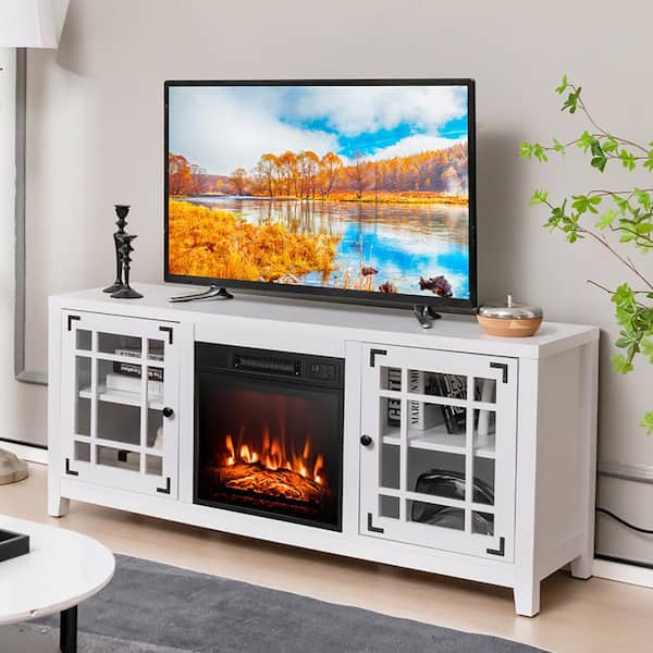 Home depot 65 inch tv stand with fireplace store