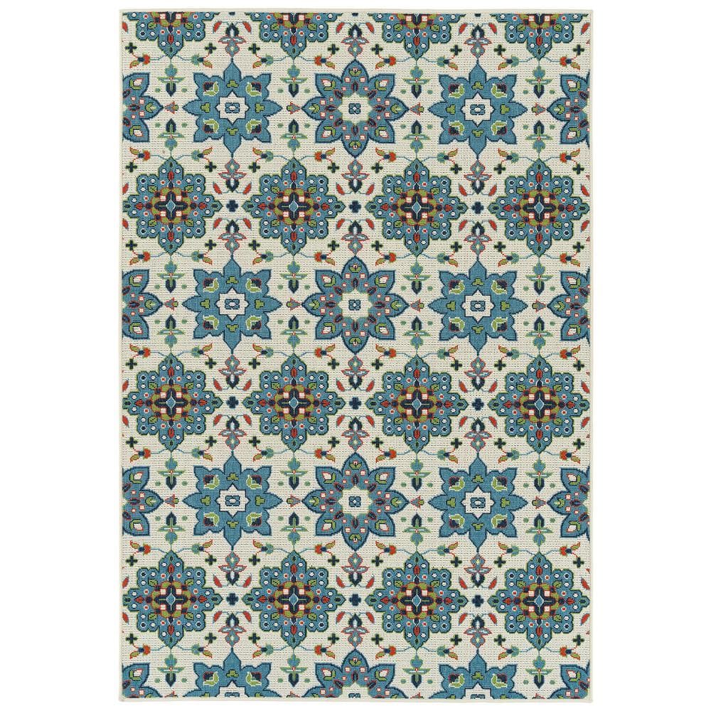 Kaleen Sunice Lt. Blue 3 ft. 6 in. x 5 ft. 6 in. Rectangle Residential ...