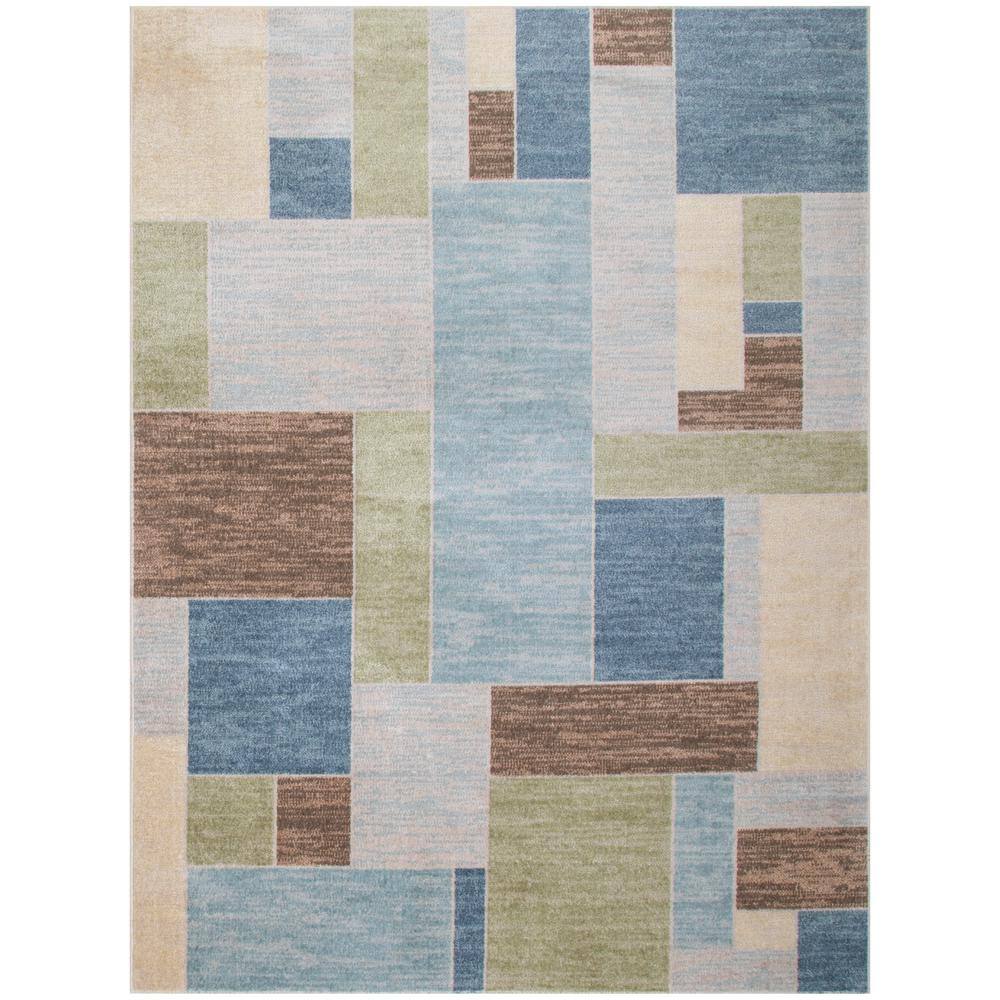 Nourison Astra Machine Washable Blue Green Multi 9 ft. x 12 ft ...