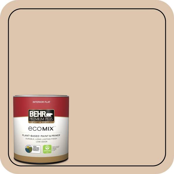 BEHR PREMIUM PLUS 1 qt. #PPU3-08 Sienna Dust Flat EcoMix Plant-Based ...