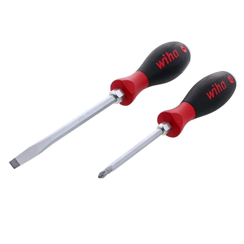 Wiha Soft Finish XHeavy Duty Slotted and Phillips Screwdriver Set (2 ...