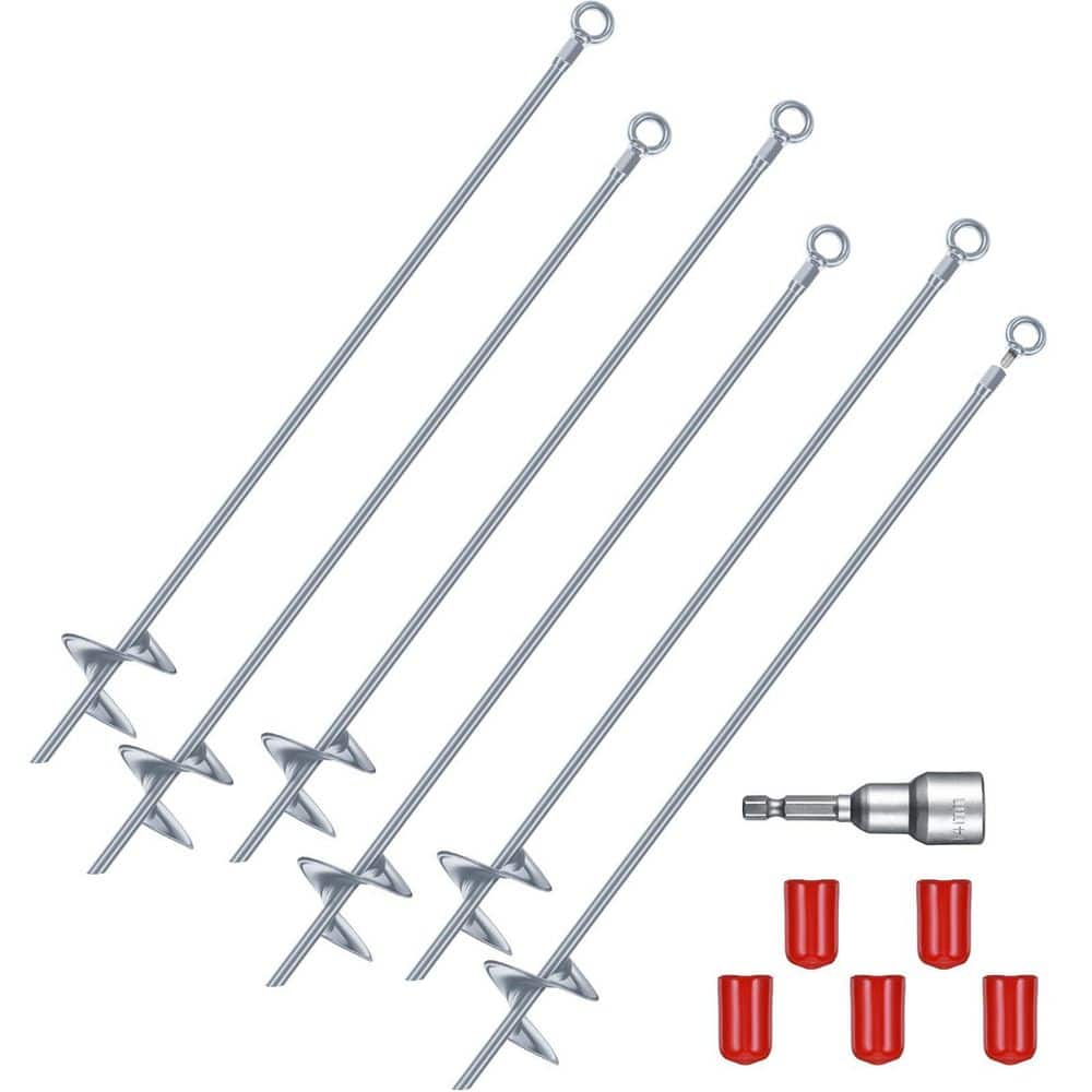 MOEPISY 30 in. Heavy Duty Ground Anchor Spiral Blade Earth Anchor Kit ...