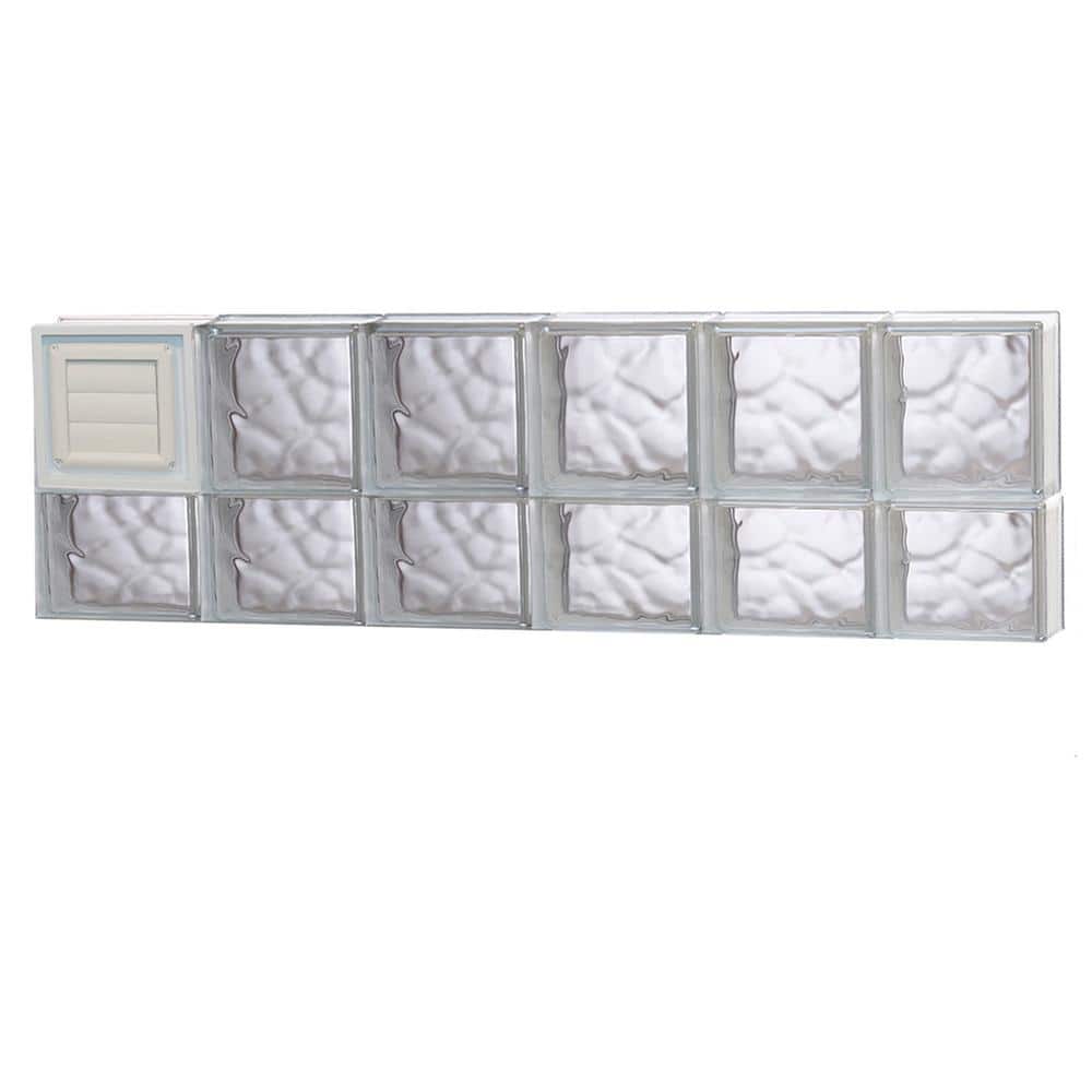 Clearly Secure 46.5 in. x 13.5 in. x 3.125 in. Frameless Wave Pattern ...