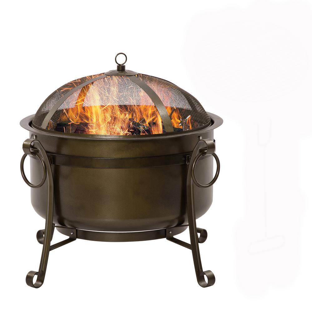 Zeus & Ruta 26.5 in. H Outdoor Fire Pit Grill, Portable Steel Wood ...