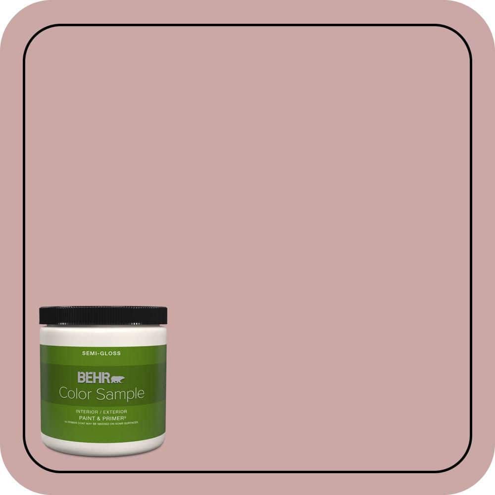 BEHR PREMIUM PLUS 8 oz. #140E-3 Rose Bisque Semi-Gloss Interior ...