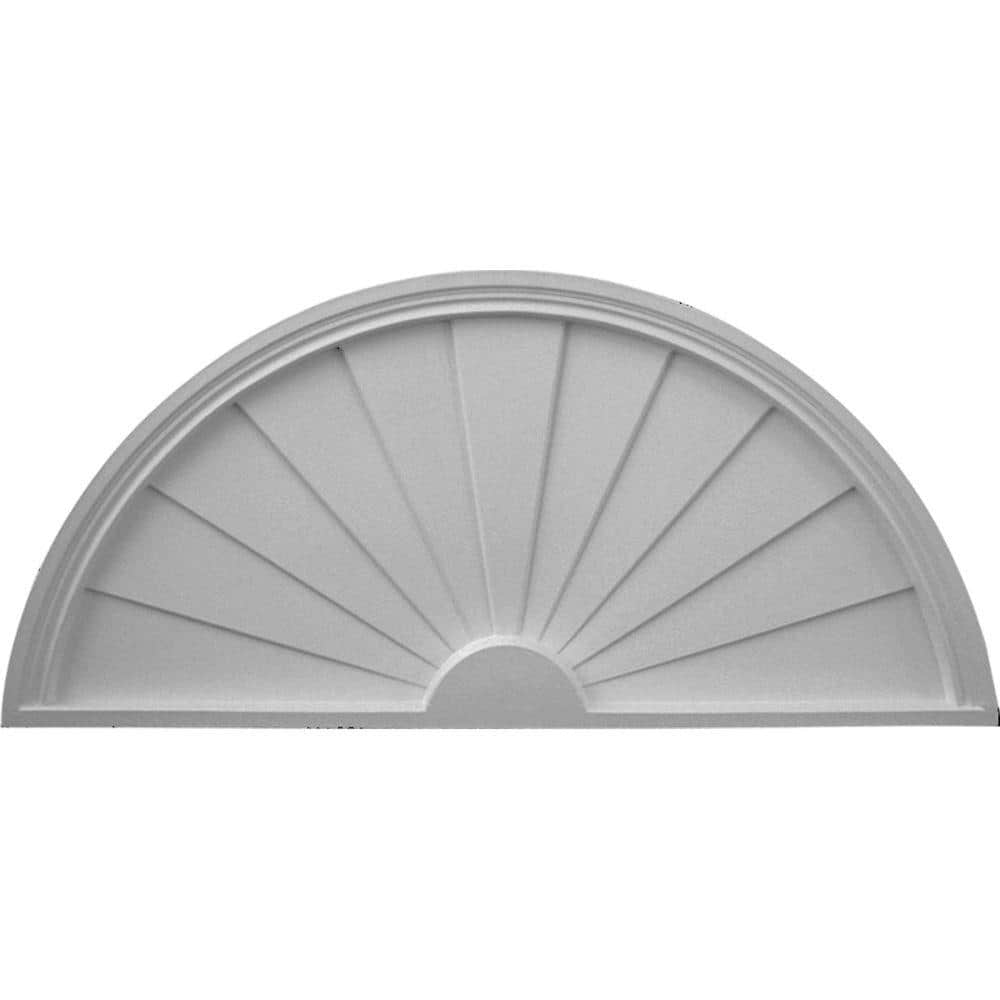 Ekena Millwork 40 in. x 1-3/4 in. x 18-1/8 in. Half Round Sunburst ...