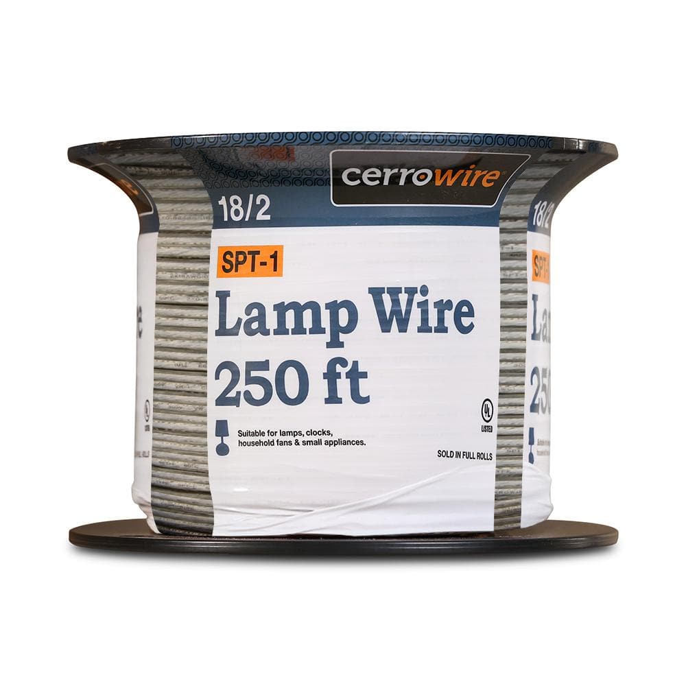 Cerrowire 250 ft. 18/2 Clear Stranded SPT-1 Copper Lamp Wire 251-1012G3 ...