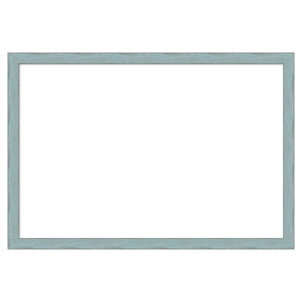 Amanti Art Sky Blue Rustic 38 in. x 26 in. Wood Framed Dry Erase ...