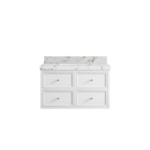 Willow Collections Roswell Floating 60 in. Single Sink Freestanding ...