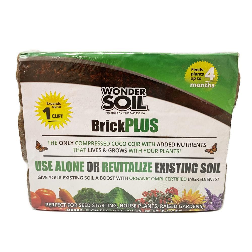 WONDER SOIL 7.5 Gal. Brick Plus Premium Organic Expanding Coco Coir ...
