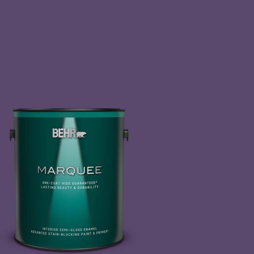 BEHR MARQUEE 1 gal. #P570-7 Proper Purple One-Coat Hide Semi-Gloss ...