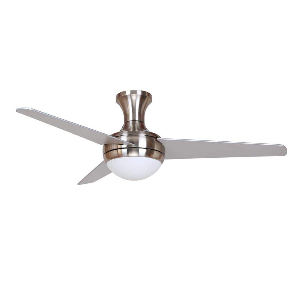 ALEE 48 in. Indoor Brushed Nickel Ceiling Fan with Light Kit and Remote ...