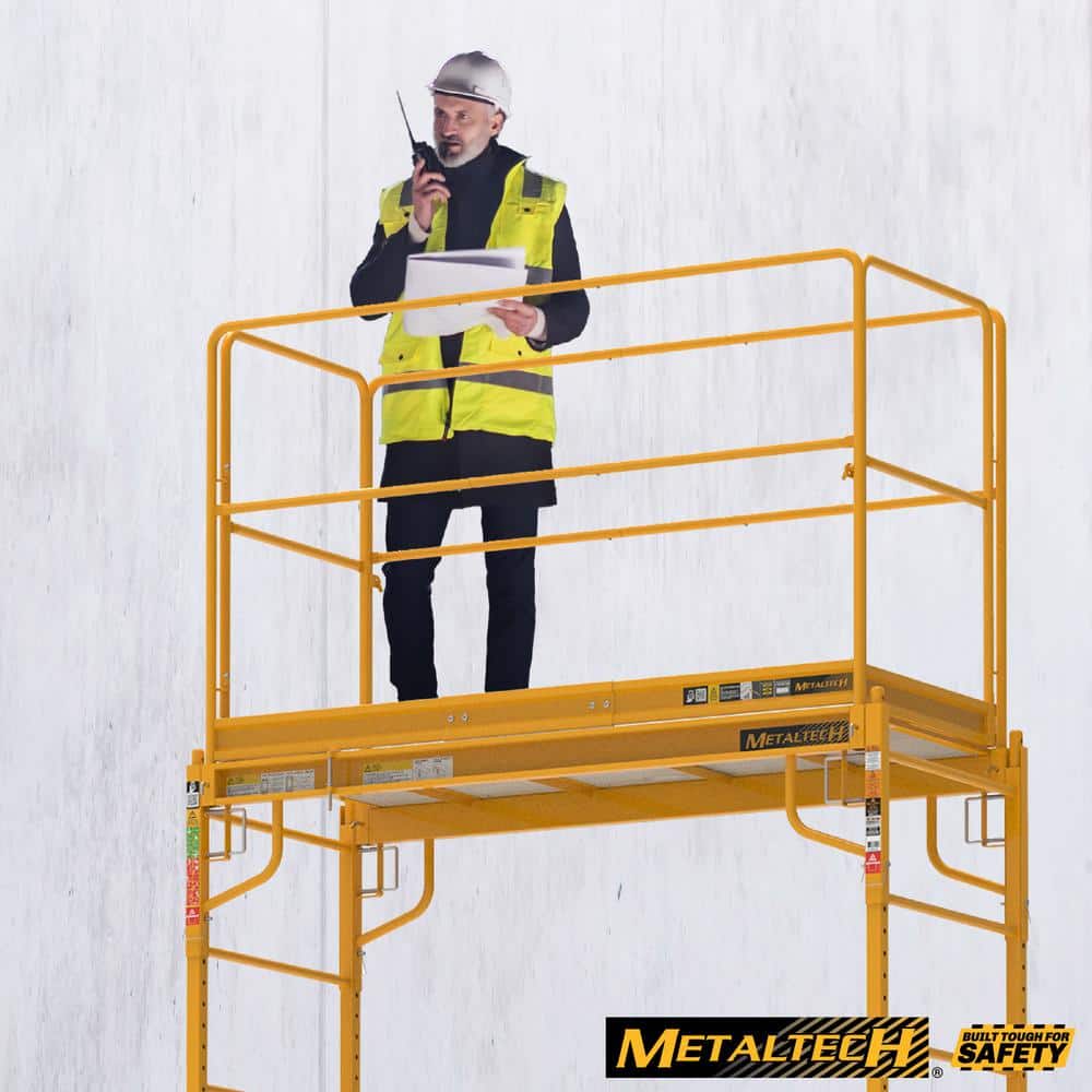 Buy 6 ft. x 2.5 ft. x 3.4 ft. Steel Scaffold Guard Rail System, Parts ...