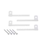 Grisham Steel Inside-Mount Window Bar Bracket, White (4-Pack) WB-IMB W