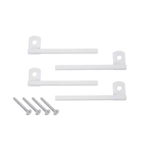 Grisham Steel Inside-Mount Window Bar Bracket, White (4-Pack) WB-IMB W