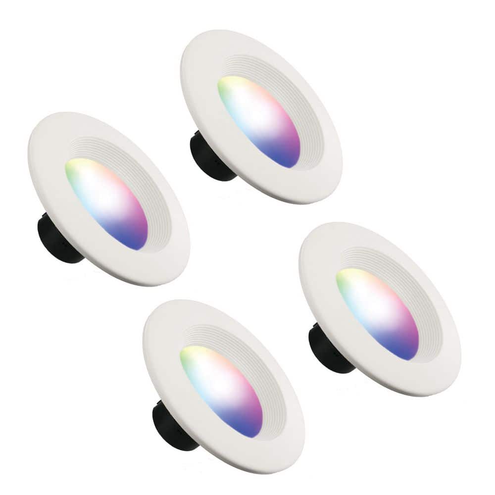 Energizer 85-Watt Downlight Smart Wi-Fi 5/6 in. 5000K LED Multicolor ...