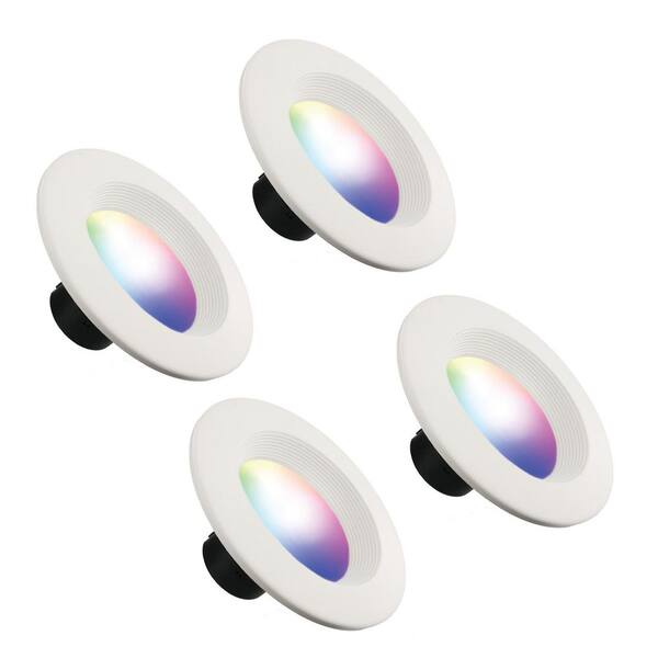 Energizer 85-Watt Downlight Smart Wi-Fi 5/6 in. 5000K LED Multicolor ...