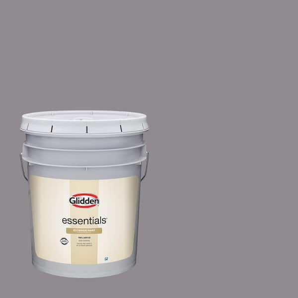 Glidden Essentials 5 gal. PPG1003-5 Shining Armor Satin Exterior Paint ...