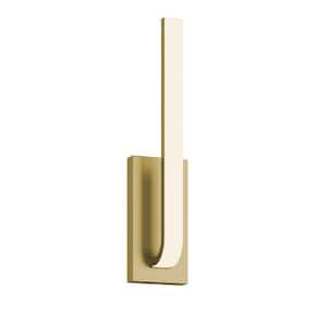 Rennnsan Eric 1-Light Gold Dimmable Modern Linear LED Wall Sconce ...