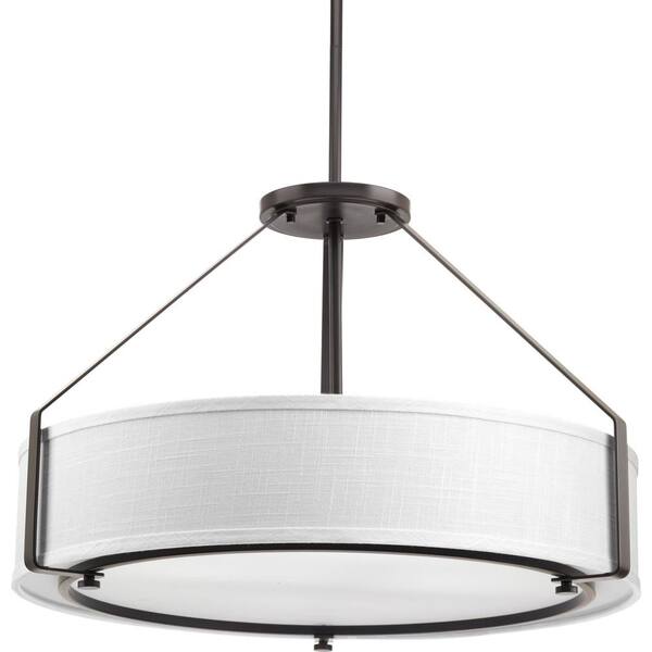 Progress Lighting Ratio Collection 4-Light Antique Bronze Pendant with ...