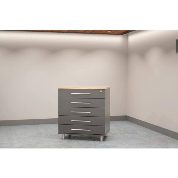 Inval KRATOS 31.5 in. W x 34.65 in. H x 19.69 in. D 5-Drawer Wood ...