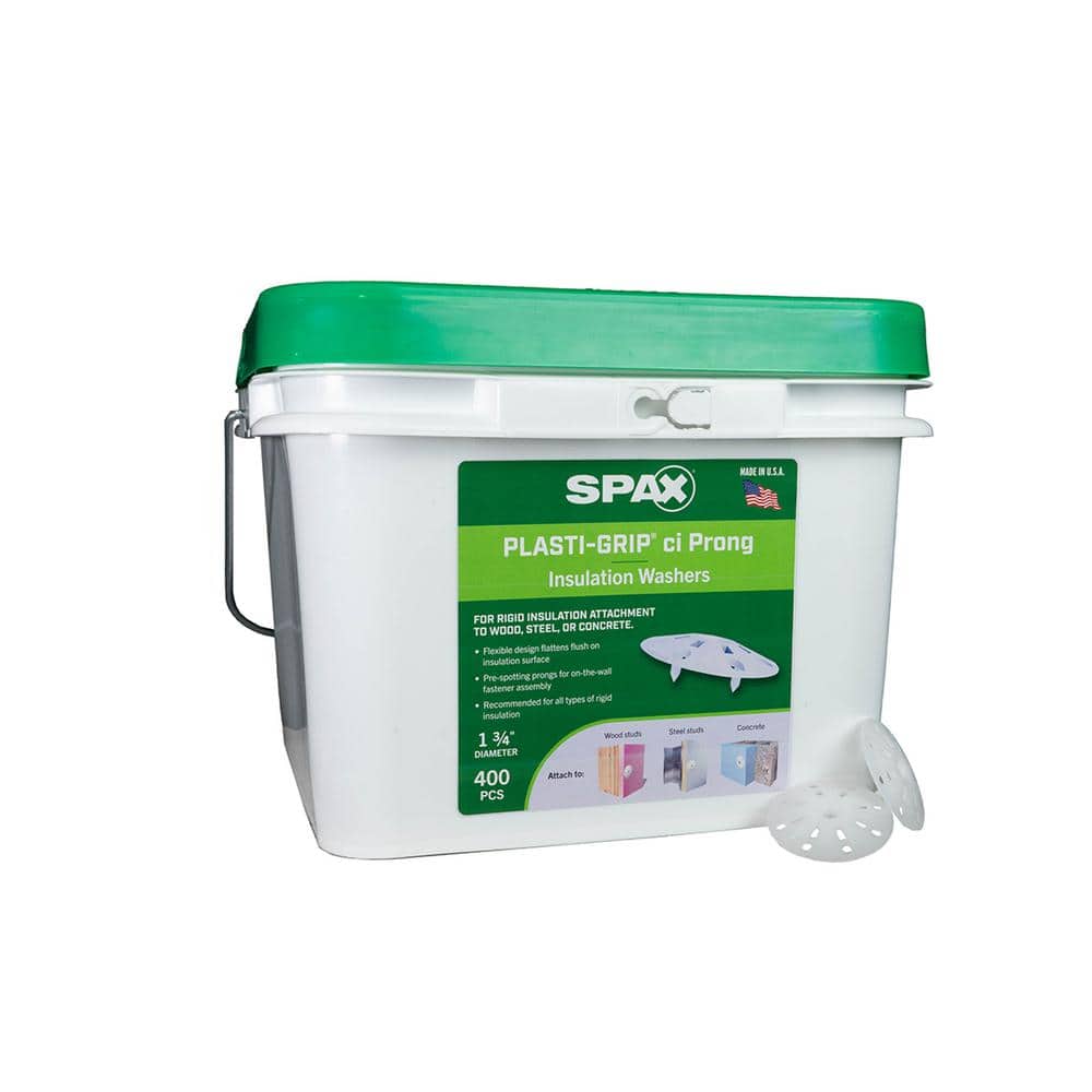 SPAX 1.75 in. x Plasti-Grip Ci Prong Rigid Insulation Washer Energy ...