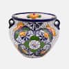 Ravenna Pottery Talavera 12 in. White Ceramic Chata Planter AWT300-D ...