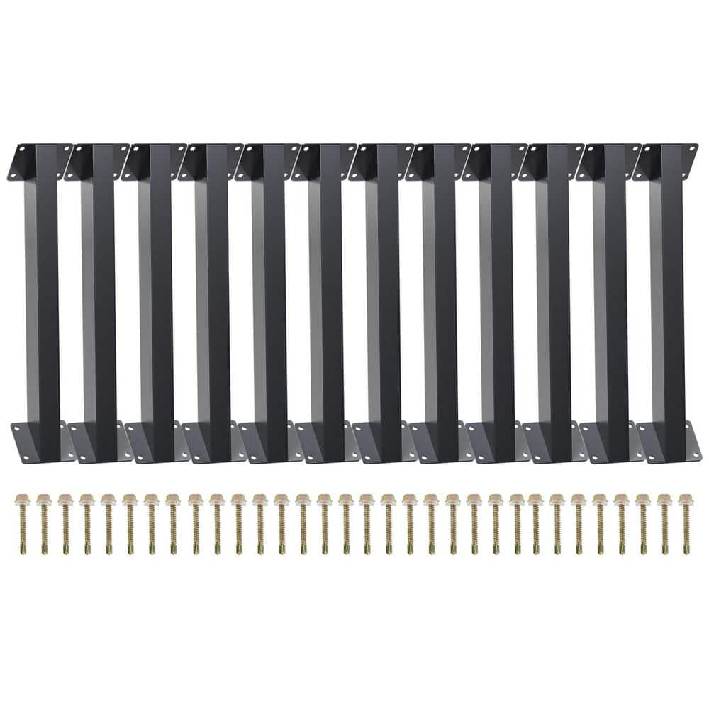 Phewnyzo 12PC 45 Degree Heavy-Duty Steel Angle Support Bracket Kit for ...