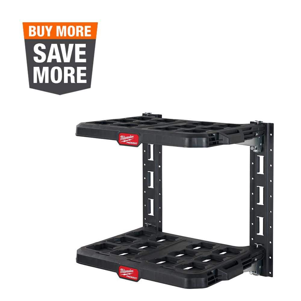 Milwaukee PACKOUT 20 in. H x 22 in. W Slatwall Accessories Black Resin ...