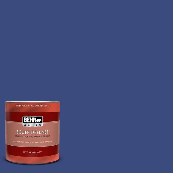 BEHR ULTRA 1 qt. #P530-7 Tanzanite Extra Durable Flat Interior Paint ...
