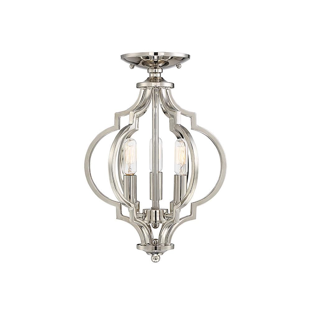 TUXEDO PARK LIGHTING 11 in. W x 16 in. H, 3-Light Ceiling Light in ...