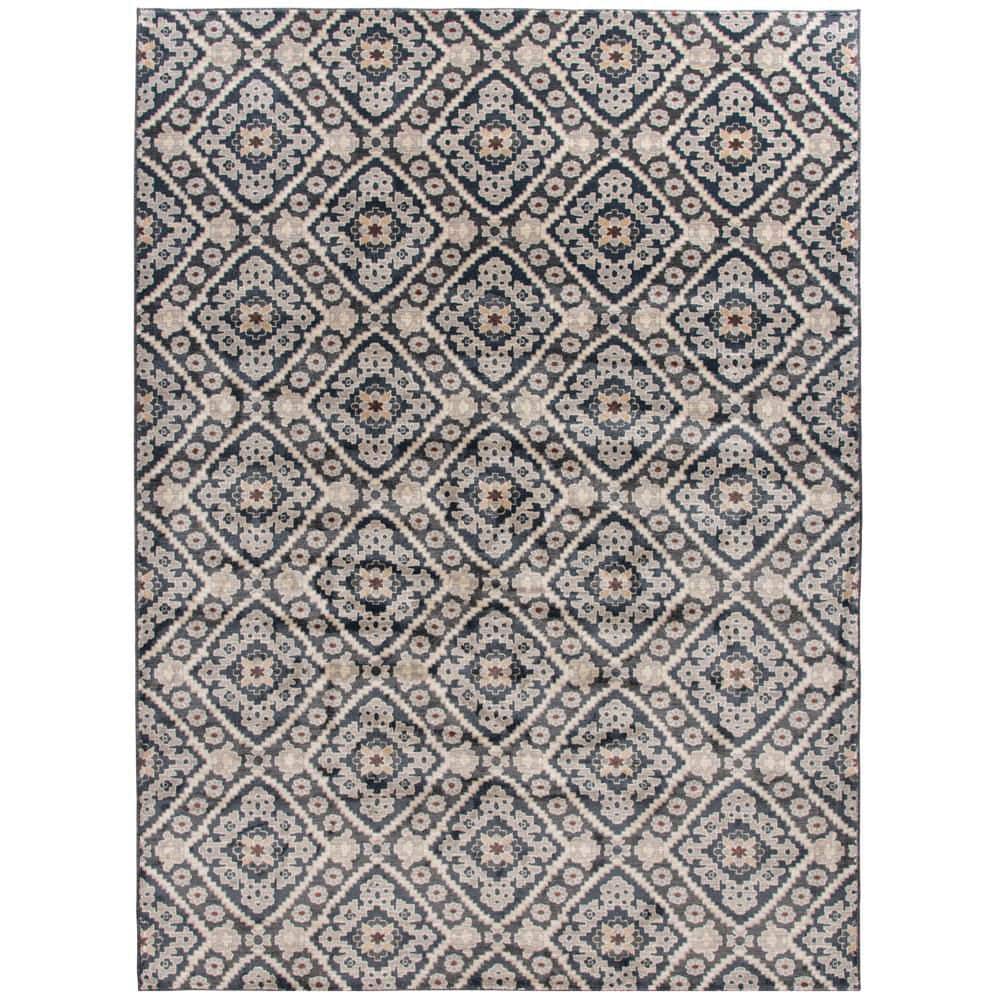 Stratford Mina 7 ft. x 11 ft. Vintage Blue/Latte Area Rug 7687VBL81HD ...