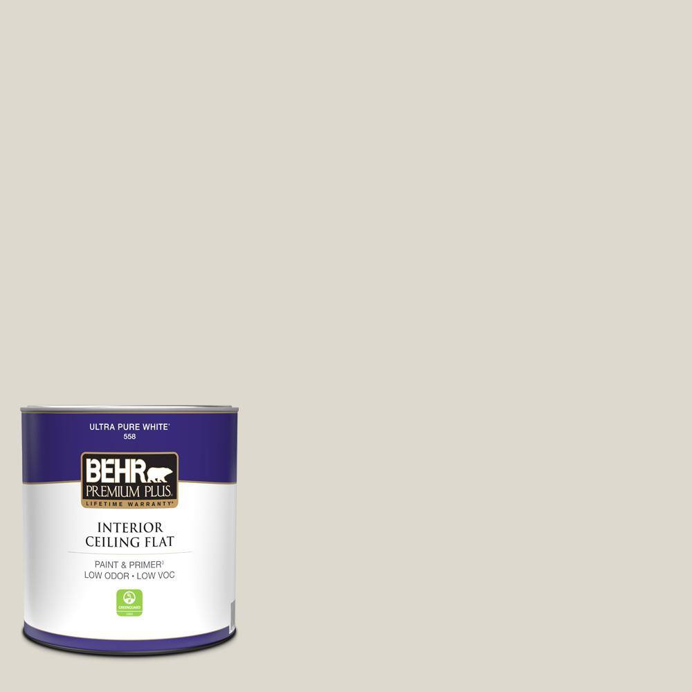 BEHR PREMIUM PLUS 1 qt. #N320-1 Campfire Ash Ceiling Flat Interior ...