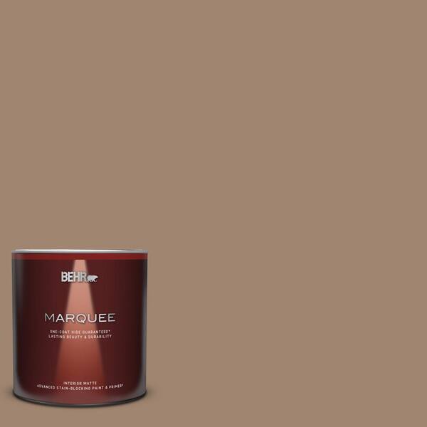 BEHR MARQUEE 1 qt. #ICC-71 Warm Nutmeg Matte Interior Paint & Primer ...