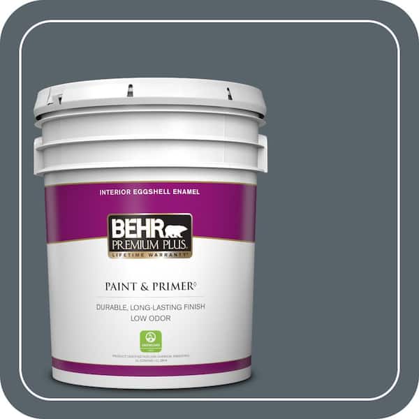 BEHR PREMIUM PLUS 5 gal. #N490-6 Calligraphy Eggshell Enamel Low Odor ...